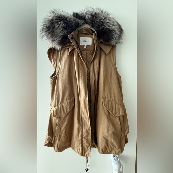 Derek Lam | Jackets & Coats | Derek Lam Tan Vest With Fur Trim | Poshmark